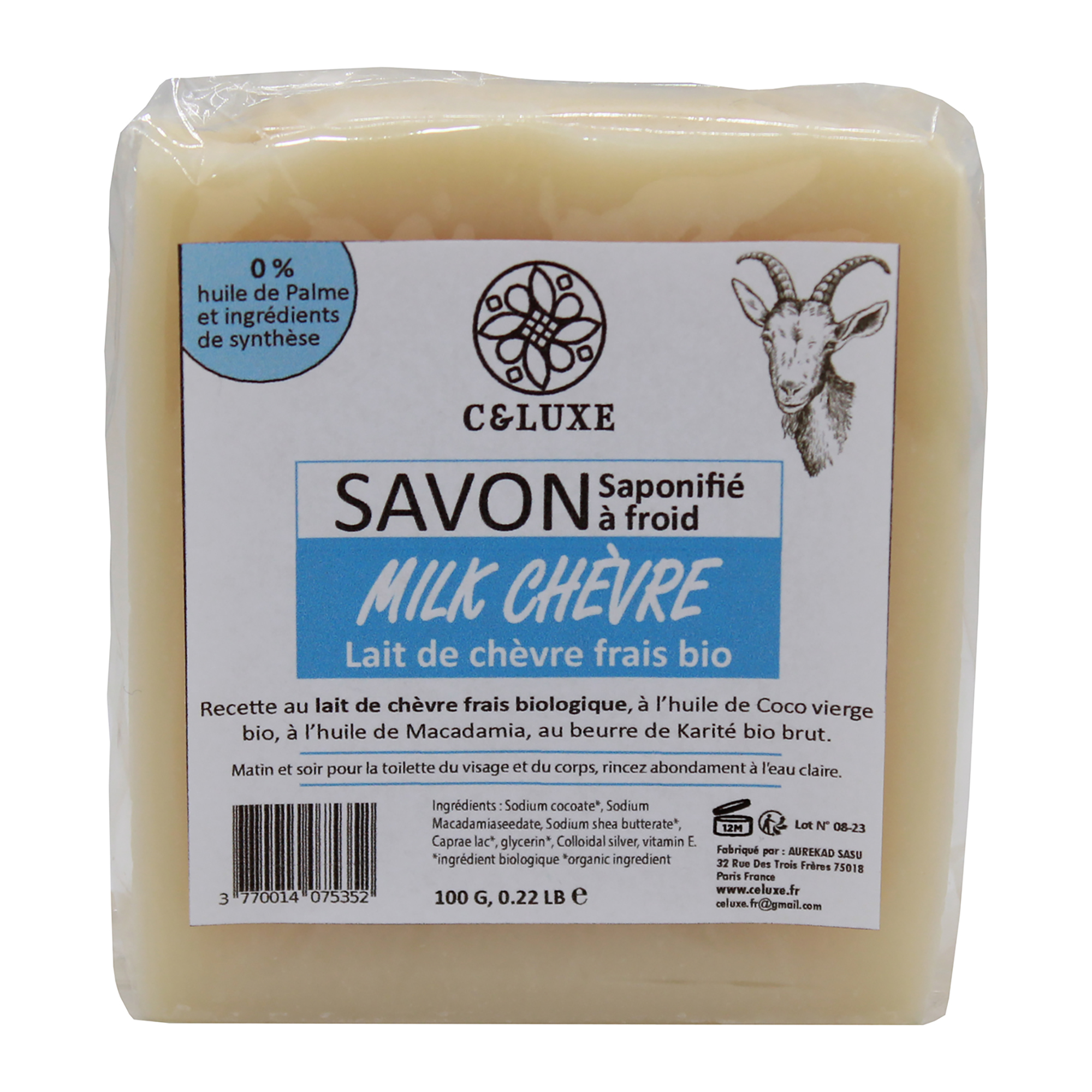 Savon au Lait de Chèvre Frais Bio – Celuxe the natural beauty brand